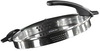 STONELINE Future Couvercle en Verre 24 cm, Passoire Int&eacute;gr&eacute;e, Permet d&eacute;goutter Facilement en Combinaison avec les Produits Future de la Taille Correspondante, B