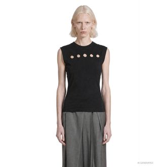 Marni Cut-Out Polkadot Tank Top