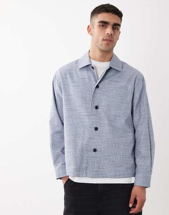 Selected Surchemise textur&eacute;e - Bleu clair