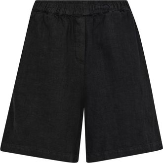 Mos Mosh MOS Mosh, Femme, Shorts, Noir, Taille: 36 FR Bermuda en lin
