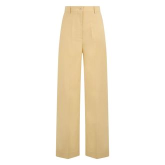 Fabiana Filippi Femme, Pantalons, Beige, Taille: 42 FR Pantalon &agrave; jambes larges