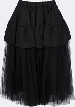 Comme Des Gar&ccedil;ons Jupe midi en laine &agrave; volants superpos&eacute;s