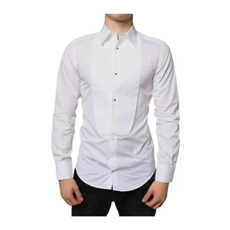 Dolce & Gabbana Baumwoll-Popeline-Hemd - - Shirts - Herren - Wei&szlig; - M