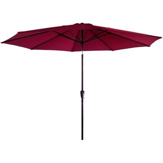 Happy Garden Parasol droit HAPUNA rond 3,30m de diam&egrave;tre fuchsia