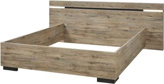 Altobuy IRISA - Lit 140x190cm Aspect Bois avec Eclairage Led