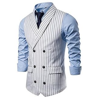 Generic Gilet sans manches pour homme pour la course et le fitness - Veste décontractée - Gilet daffaires - Costume de mariage - Gilet pour homme - Poche à do