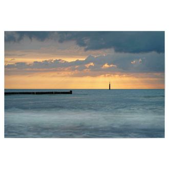 artboxONE Poster 60x40 cm Natur Ostseeküste zum Sonnenuntergang - Bild ostsee küste Meer