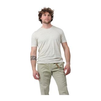 Gran Sasso Rundhals T-Shirt - - Tops - Herren - Beige - M