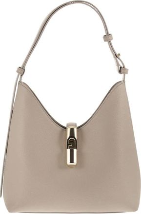 Furla Hobo Bags - Soft Leather Hobo Bag With Embossed Calfskin - Gr. unisize - in Rosa - f&uuml;r Damen