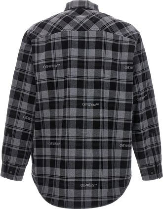 Off-white Check Flannel Padded Jacket - Black