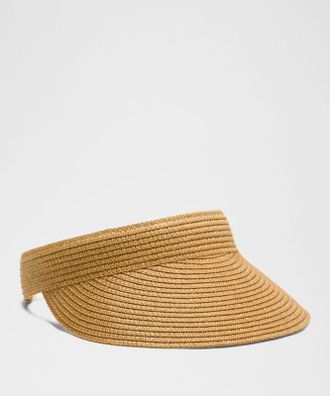 lululemon Visor aus Papierstroh mit herausnehmbaren Schweißband - Größe M/L in Spiced Bronze/Light Ivory