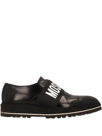 Moschino Loafer mit Logo-Band - Schwarz