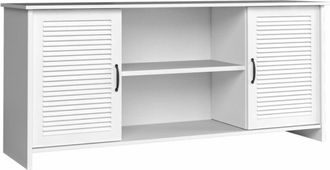 Konsimo Konsimo - marime RTV-Schrank mit T&uuml;ren maritimer Stil fr&auml;sen, wei&szlig;