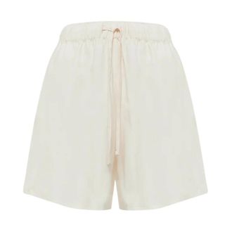 Laneus Leinen- und Viskose-Shorts - - Shorts - Damen - Beige - XS