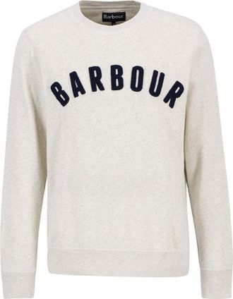 Barbour Softes Sweatshirt mit Retro-Logo aus Kettenstichen in