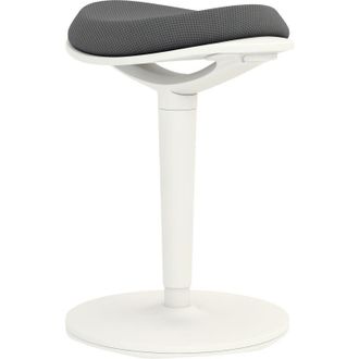 HOMCOM Sitzhocker, ergonomischer B&uuml;rohocker, 56,5-71,5 cm h&ouml;henverstellbar Arbeitshocker, Drehstuhl f&uuml;r B&uuml;ro, Arbeitszimmer, Mesh, Grau - Homcom