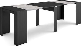 Skraut Home | Ausziehbarertisch | Multifunktionaler ausziehbarer | 260 | F&uuml;r 12 G&auml;ste | Esszimmertische | Moderner Stil | Schwarz