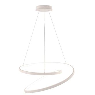 Luce-Ambiente-Design Led Suspension Light in White Aluminum 30w With Cct Switch 40 Cm