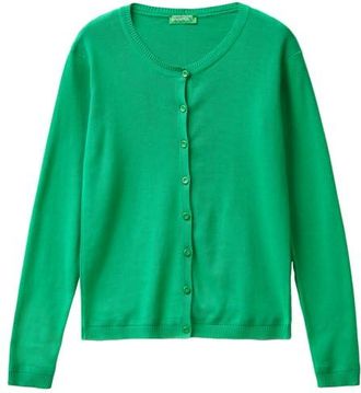 Benetton Maglia Coreana M/L 1091d5558 Cardigan, Vert Intense 108, XS Femme