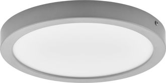 Eglo LED Deckenleuchte Idun 2, runde Deckenlampe, Deckenbeleuchtung aus Metall und Kunststoff in Silber und Wei&szlig;, Lampe f&uuml;r Wand und Decke, neutralwei&szlig;, &Oslash; 