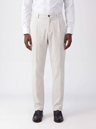 Herno Slim-Fit Chino-Hose aus Cord mit Bundfalten