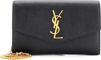 Saint Laurent Uptown Chain Wallet Leather crossbody bag - Noir