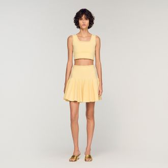 Sandro D&eacute;bardeur court en maille