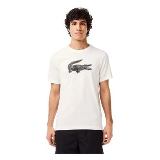 Lacoste Wei&szlig;es 3D Logo T-Shirt - - Tops - Herren - Wei&szlig; - L