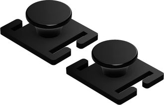 Camo Maskenhalter f&uuml;r Skihelme und Fahrradhelme, Kinnriemenbreite bis 16mm, 1 Paar, Helm Clips, Maskenhalterung Helm