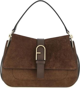 Furla Metropolis Wildleder Umh&auml;ngetasche - - Bags - Damen - Braun - ONE SIZE