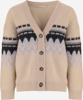 Allude Allude - Cardigan en cachemire &agrave; motif g&eacute;om&eacute;trique