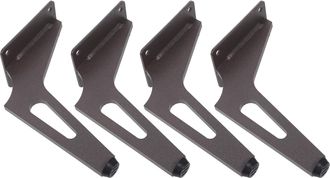 SOLUSTRE 4 St&uuml;ck Abgewinkelte Metallm&ouml;belbeine 15cm Robuste Sofabeine f&uuml;r TV Schr&auml;nke Couchtisch und Beistelltischf&uuml;&szlig;e Seitliche Montage Dunkelgrau