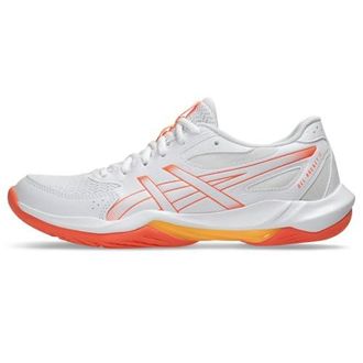 Asics Chaussures de volleyball Gel-Rocket 12 pour femme, Blanc/corail vif, 39.5 EU