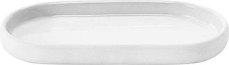 Blomus Tablett -SONO- | Ablageschale aus Keramik | Farbe Weiß | 19L x 10B x 2H cm | Kosmetikablage mit matter Außenfläche