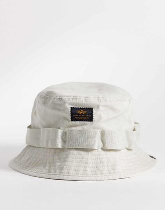 Alpha Industries Alpha - Bob &agrave; logo - Taupe d&eacute;lav&eacute;-Neutre