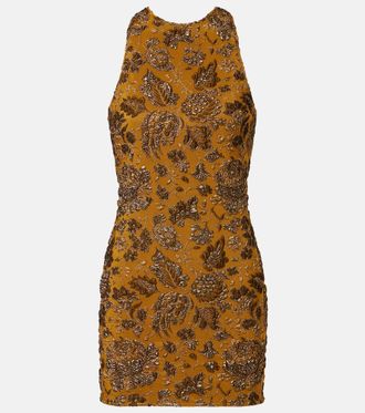 Saint Laurent Minikleid aus Brokat