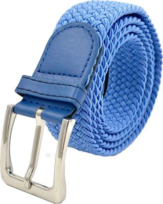 LisaModa Herren Stretch Flechtg&uuml;rtel LM1000 Stretchg&uuml;rtel Stoffg&uuml;rtel Viele Farben (Blau 032, 100-125)
