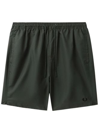 Fred Perry Shorts mit Logo-Stickerei - Grün
