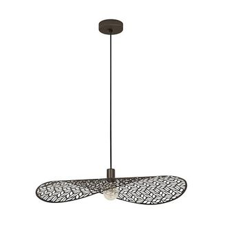 Eglo Suspension luminaire Swaby, lampe de plafond pour salon et salle &agrave; manger, plafonnier suspendu en acier en bronze, lustre chambre, douille E27, &Oslash; 80 c