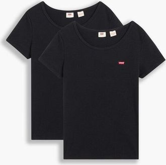Levi's T-Shirt-Set The Perfect 74856-0006 Schwarz Regular Fit