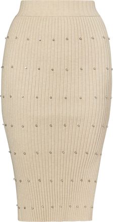 Faina Strickrock mit Strass-Steinen Damen H&ouml;llenbeige