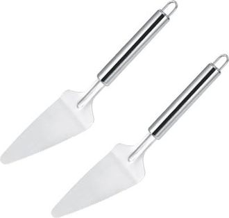 Generic Taidda Lot de 2 Pelles &agrave; G&acirc;teau en Acier Inoxydable pour Faire des Tartes et des Pizzas, Ensemble de Spatules -Pizza pour un Nettoyage Facile, Parfait