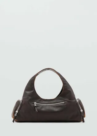 Mango Sac port&eacute; &eacute;paule poches marron - Femme - Taille unique - MANGO