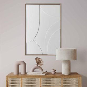 Reinders home24 Wandbild Terrace MDF Mitteldichte Holzfaserplatte Weiß 50 x 70 x 3cm