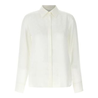 Ferragamo Monogramm Hemd - - Blouses & Shirts - Damen - Wei&szlig; - XS