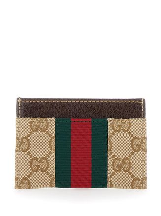 Gucci Womens Card Holder Beige Accessory