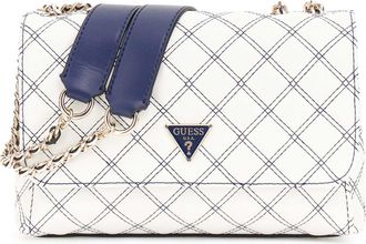Guess Women Cruise Vibe CNVRTBLE XBDY Flap Hand Bag, Wei&szlig;/Marineblau
