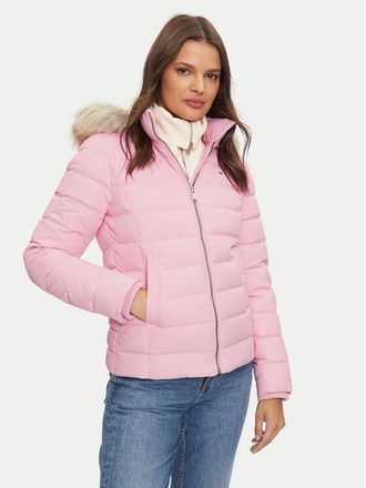 Tommy Jeans Daunenjacke Basic DW0DW18312 Rosa Slim Fit