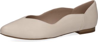 Caprice Damen Ballerinas aus Leder Elegant, Cremefarben (Offwhite Nappa), 40 EU