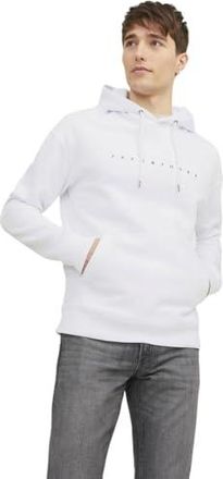 Jack & Jones Homme Jjestar JJ Hood Noos Sweatshirt À Capuche, Blanc, L EU